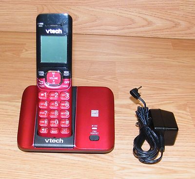 VTech (CS6519) Red DECT 6.0 Single Line Cordless Phone w/ AC Power ...