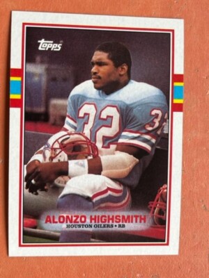 1989 Topps #96 Alonzo Highsmith OILERS MINT SHIPS FREE IN NEW TOP ...