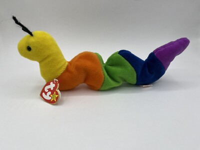 Ty Beanie Baby "Inch" the Inchworm (12") Stuffed Plush Animal Toy 1995 ...