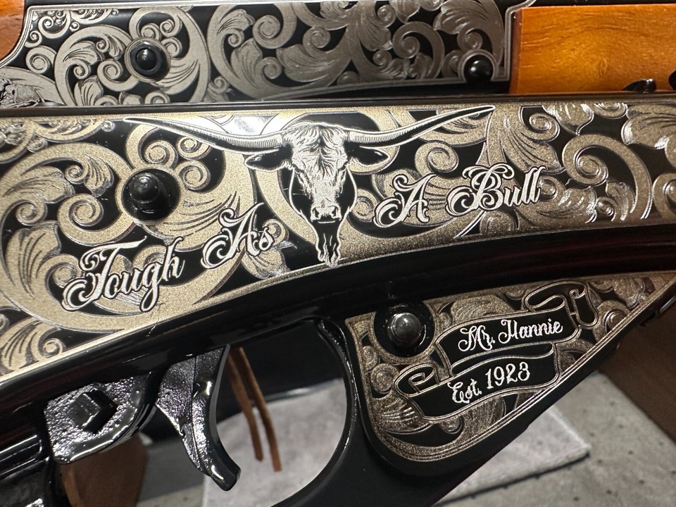 Custom Daisy 1938 Red Ryder BB Gun Engraved "Tough As A Bull" Name and ...