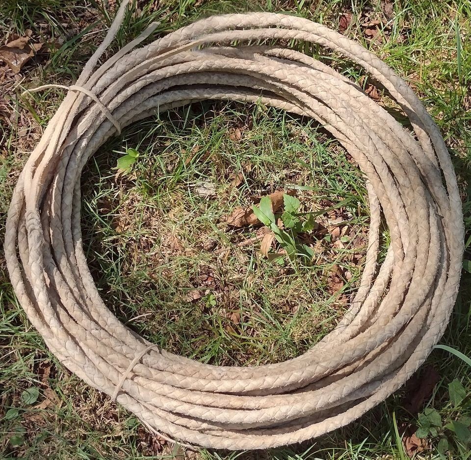 New Rawhide Rope (Lariat, Reata) Handmade in Sonora, Mexico; About 60 ...