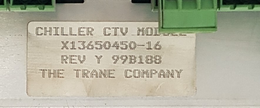 TRANE X13650450-16 CHILLER CTV MODULE 99B188 REV | eBay