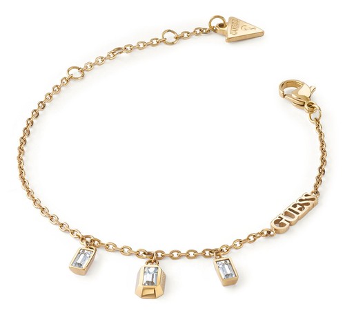 GUESS bracelet Hashtag Guess Multi Charms Bracelet S Yellow Gold 7618391644753 | eBay