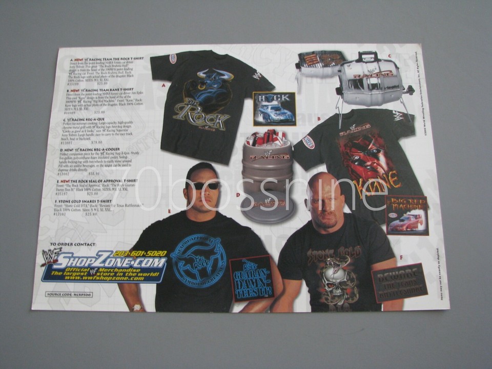 JERRY TOLIVER 2000 WWF THE ROCK FUNNY CAR 8.5x12 NHRA DRAG RACING ...