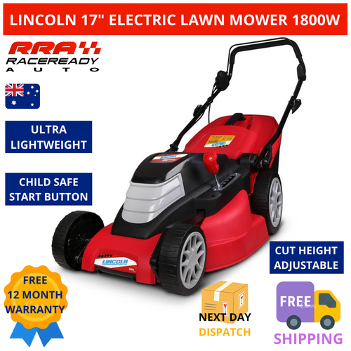 Lincoln 17" Corded Electric Lawn Mower LE17L 1800W Portable Push ...