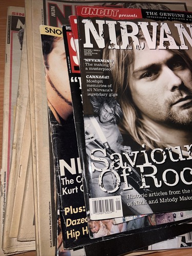 Nirvana Kurt Cobain 18 magazines Newspaper lot clippings rare HTF OOP ...