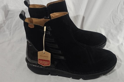 On Foot Zen Boots Black Leather Suede Women SZ 41 US 9.5 New No Box ...
