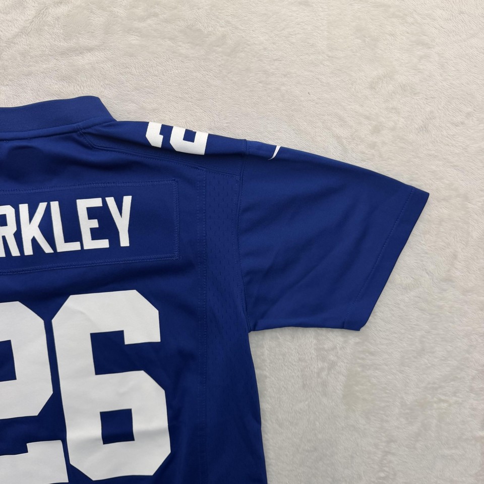 Nike New York Giants Saquon Barkley Jersey Youth Medium Blue NFL On ...