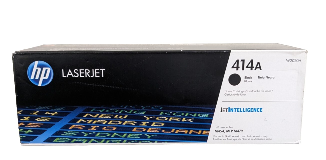 Genuine HP 414A W2020A Black LaserJet Toner Cartridge New in Sealed Box ...