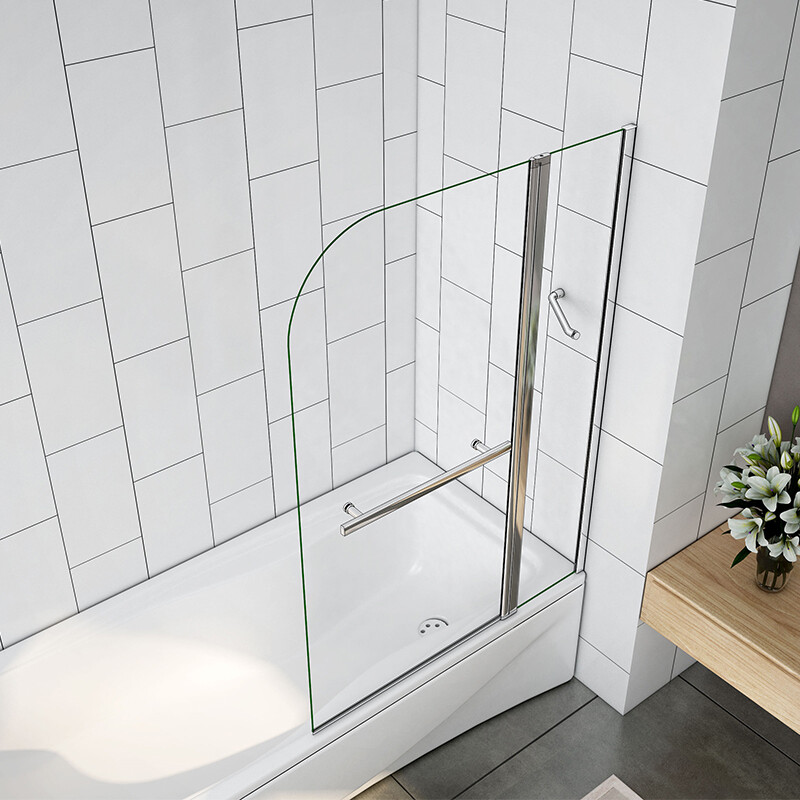Pivot Over Bath Screen 1000x1400mm 6mm Glass Shower Double Door Panel ...