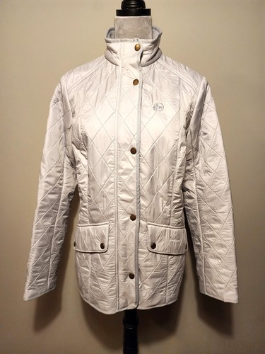NWT Bourbon Themed Barbour Womens LIGHT GRAY Cavalry Polarquilt Jacket ...