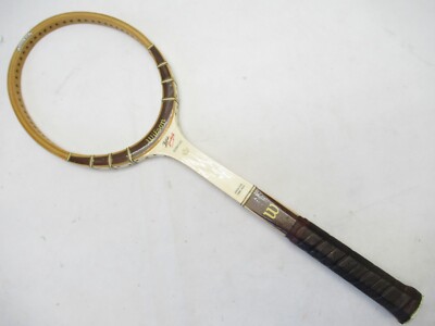 VTG WILSON "BUTCH BUCHHOLZ SIGNATURE" WOODEN TENNIS RACQUET. ANTIQUE ...