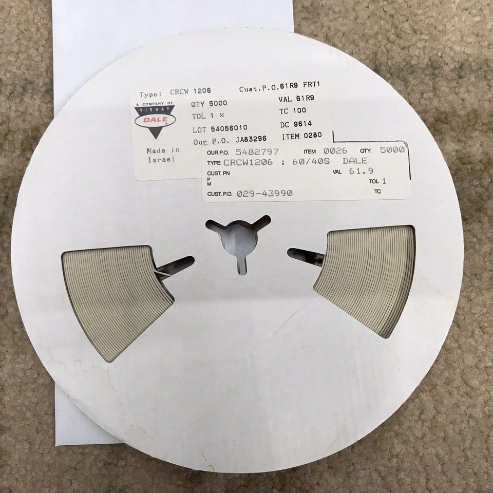 NEW Vishay Dale Resistor CRCW 1206 : 60/40S DALE QTY:5000 | eBay