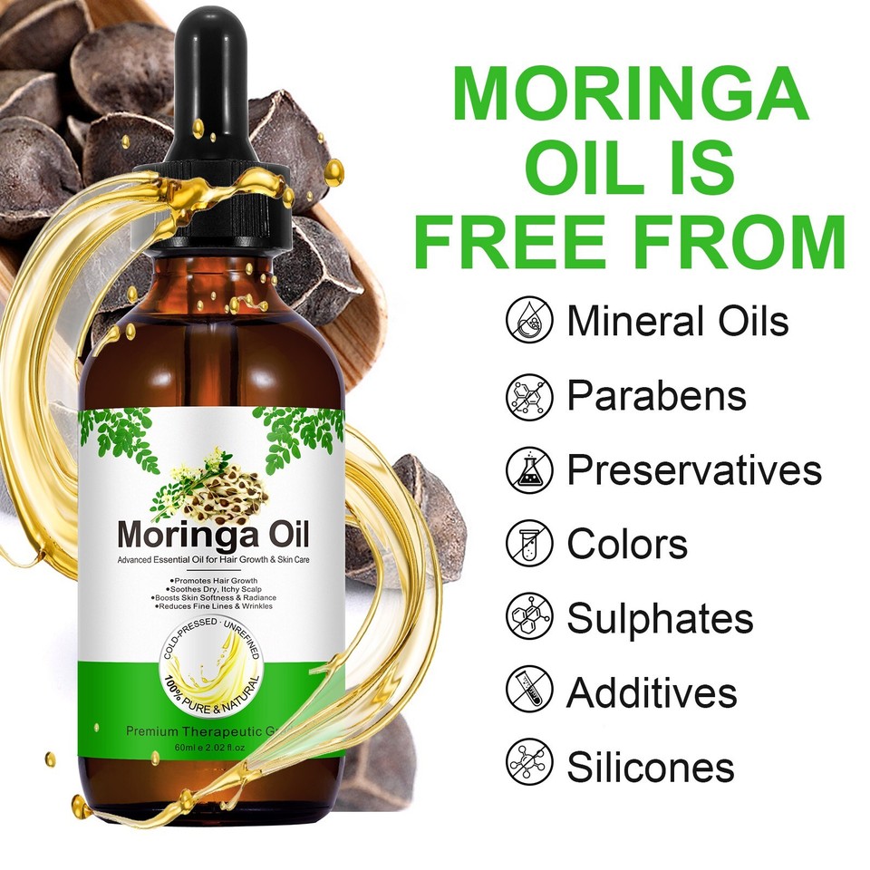 Moringa Oil, Moringa Seed Oil, Organic Cold-Pressed Moringa Oil ...