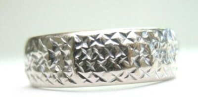 Antique Art Deco 18K White Gold Wedding Band SLC Ring Size 6 UK-L1/2 | eBay