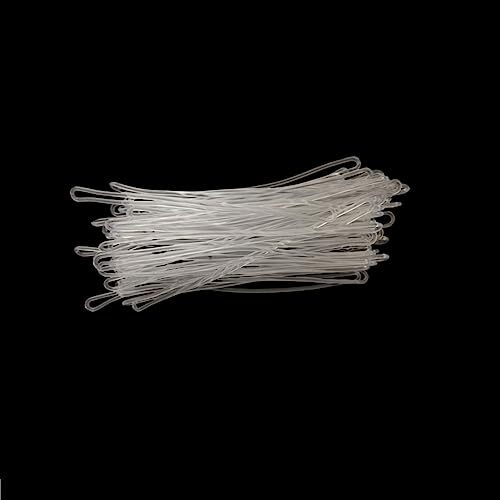 50 Pack Clear Plastic Luggage Loops, 6.29"/160cm Travel PVC Name Tag ...