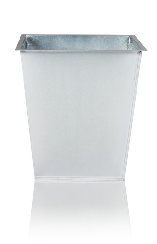 Zinc Silver Outdoor Planter Plant Pot Steel Metal Garden Indoor Inserts ...