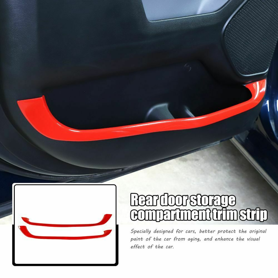 Inner Rear Door Storage Box Trim Cover Decor Strips for Dodge RAM 1500 ...