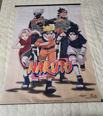 2002 Shonen Jump NARUTO Wall Scroll Banner Poster 31" x 43" Anime ...
