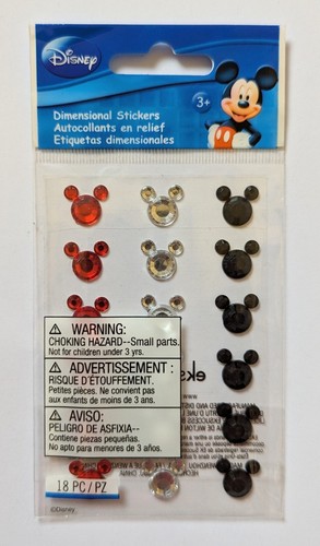 Disney Mickey Mouse Heads Gems Bling Scrapbooking Stickers By EK ...