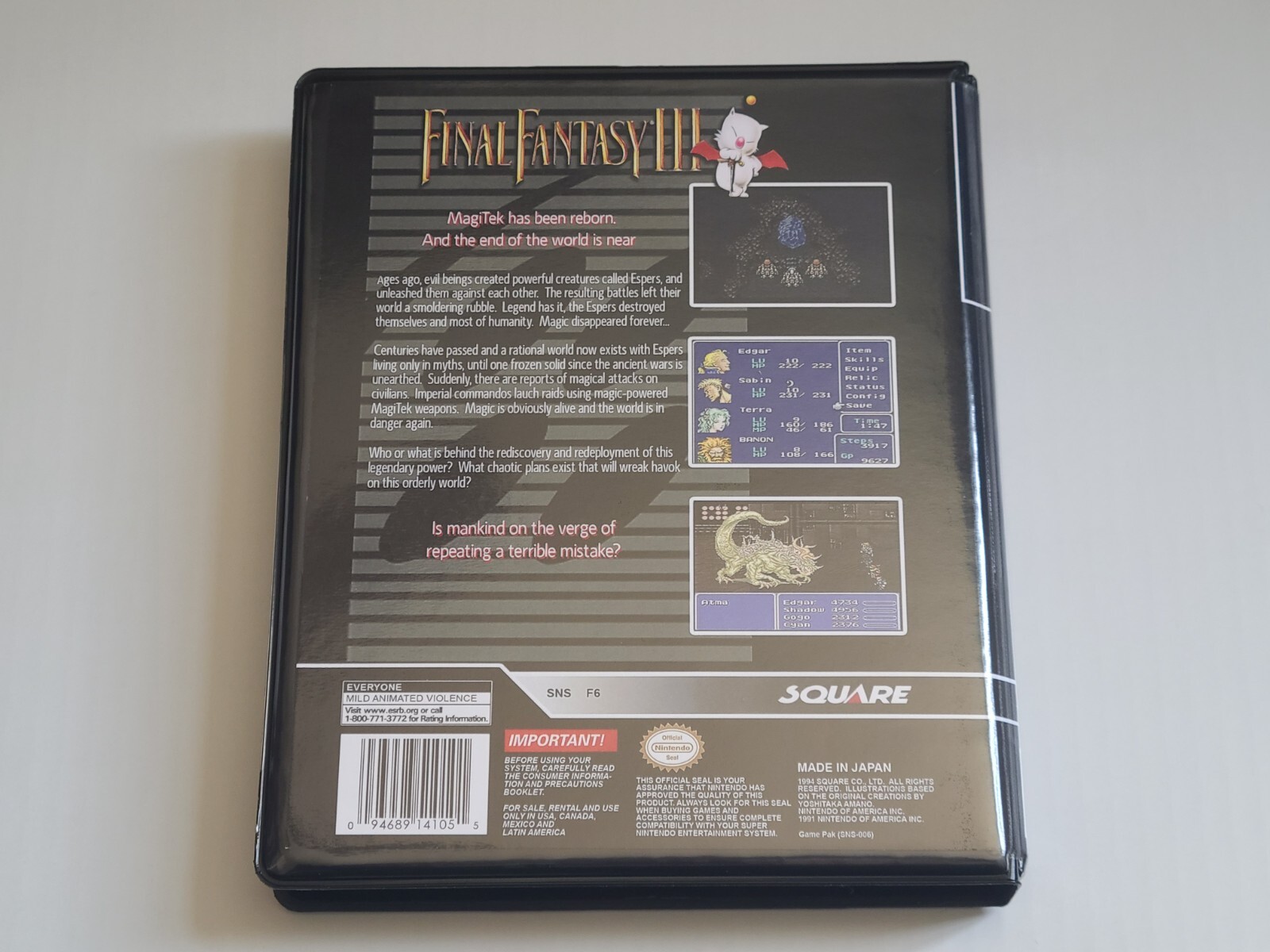Final Fantasy III 3 CASE ONLY Super Nintendo SNES Box BEST Quality ...
