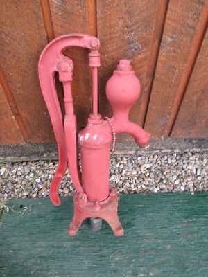 Vintage Cast Iron Hand WATER PUMP with Cylinder 21" High | eBay