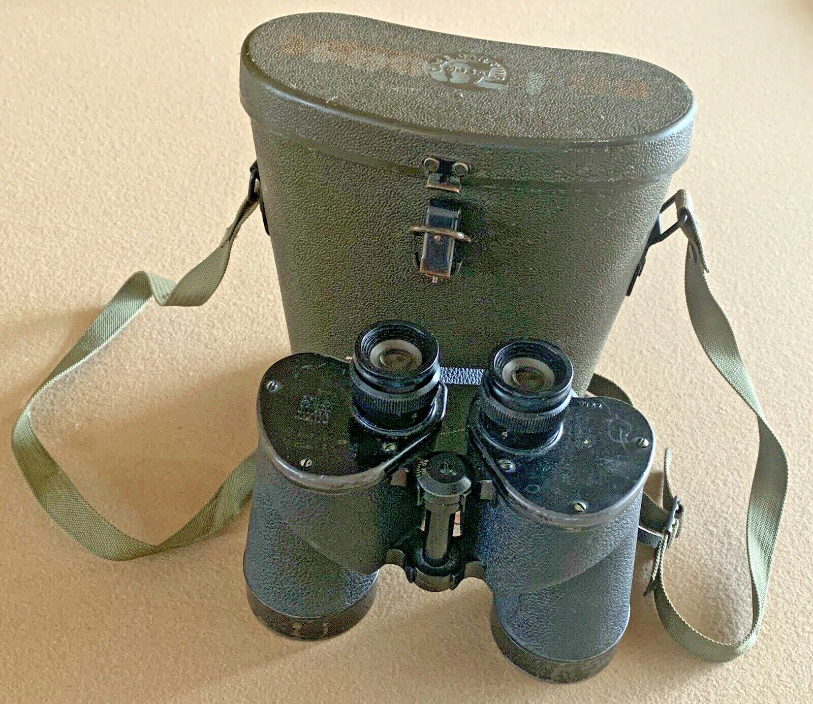 WWII 1943 USN US NAVY BU SHIPS MARK 28 MOD O BAUSCH & LOMB 7x50 w/ CASE ...