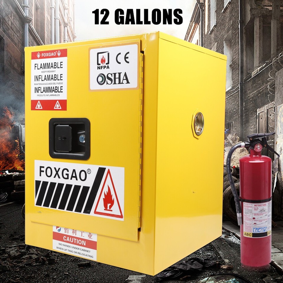 12/36Gallon Safety Flammable Liquids Storage Cabinet Fire Protection ...