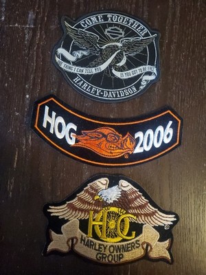 Lot Of 3 Harley Davidson Owner's Group HOG Patches FREE SHIPPING | eBay