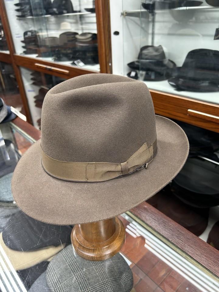 Borsalino Como Men's Tan Fur Felt Hat Made In Italy Size 63 7 3/4 | eBay