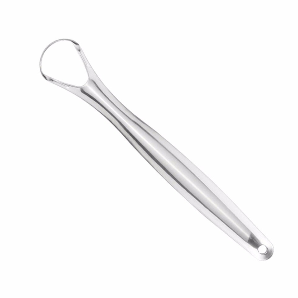 Wiederverwendbar Zungenbürste Zungenschaber Zungenreiniger Edelstahl ...