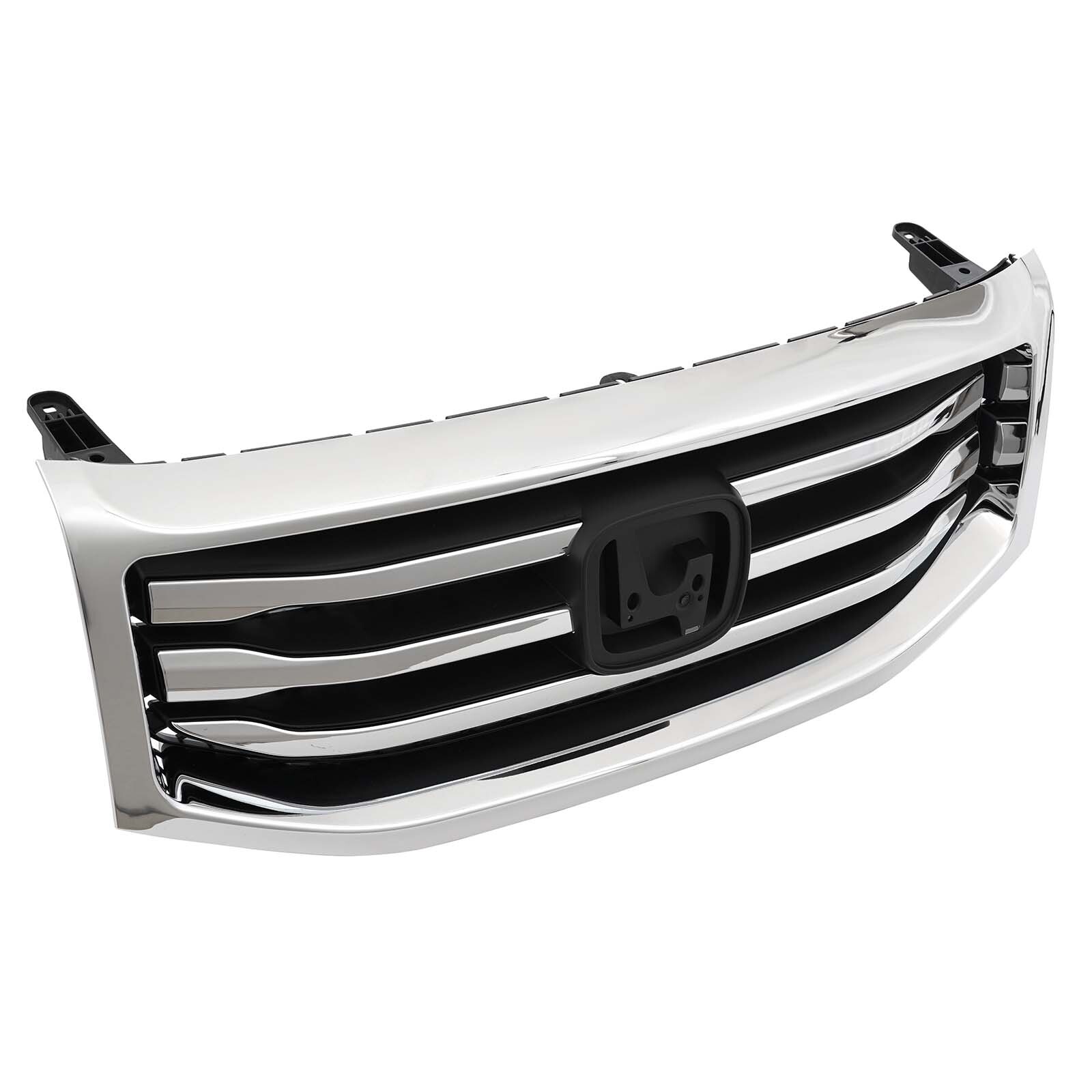 Front Bumper Grille W/ Chrome Molding Surround Trim For 2012-2015 Honda ...