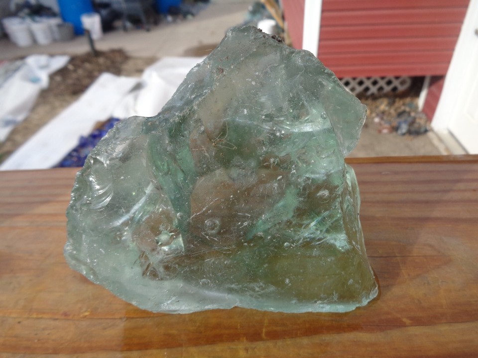 Glass Rock Slag Pretty Clear Ice Blue 2.10 lbs KK53 Rocks Landscaping ...