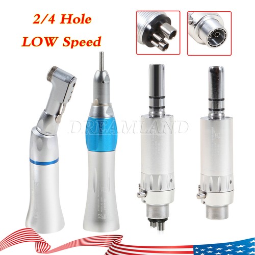 Dental Contra Angle Straight Air Motor 2/4 Hole Low Speed Handpiece NSK ...