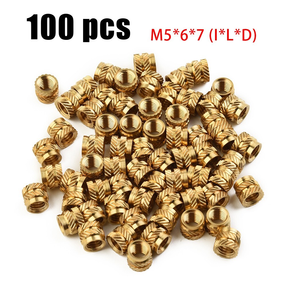 Sturdy Brass Knurled Nuts with Internal Thread M5 for PCB Mounting Pack ...