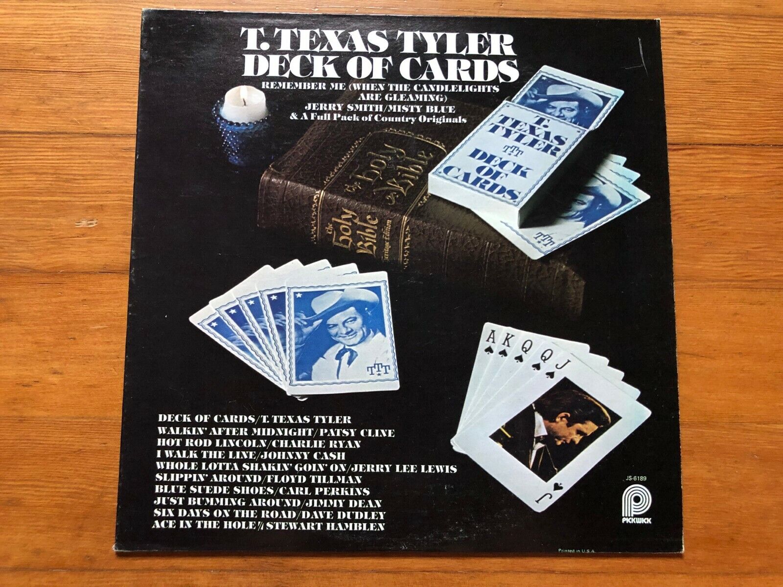 T. Texas Tyler~Deck Of Cards~1976 Pickwick Country Stereo Vinyl LP~FAST ...