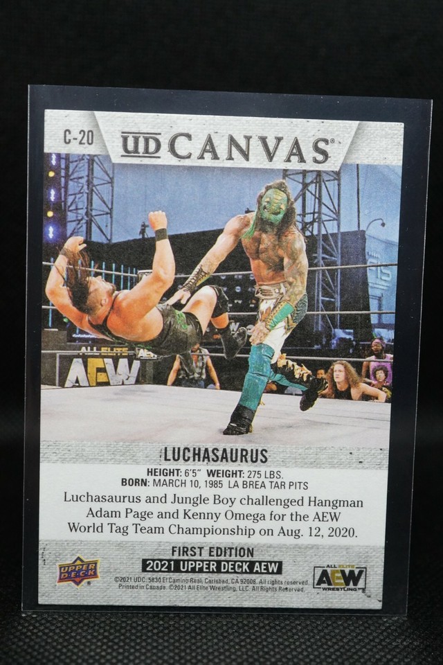 2021 AEW Luchasaurus | Canvas | Upper Deck | C-20 + TOP LOADER + FREE ...