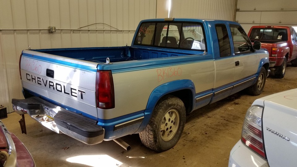 1992 CHEVY PICKUP 1500 PASSENGER RIGHT FRONT DOOR ASSY BAHAMA BLUE ...