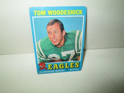 TOM WOODESHICK 1971 TOPPS FOOTBALL CARD #40 PHILADELPHIA EAGLES RB VG ...