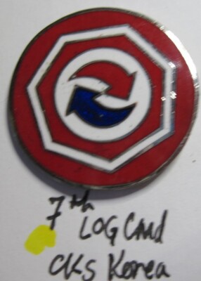 US Army crest DI dui cb clutchback 7th LOGISTICAL COMMAND patch type CKS Korea | eBay