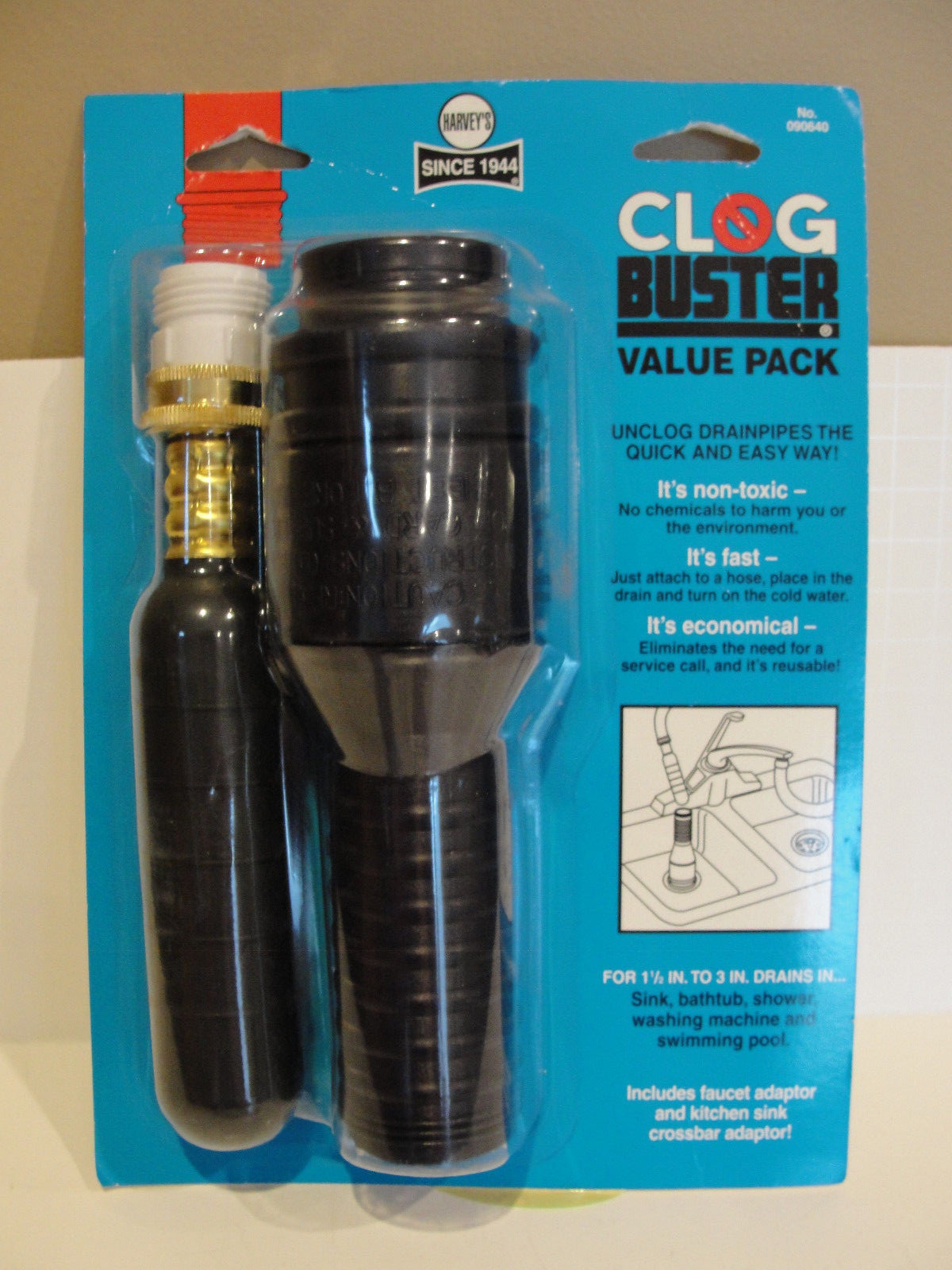 William H. Harvey Co. Clogbuster For 1-1/2" - 3" Drains, # 090640, *New ...