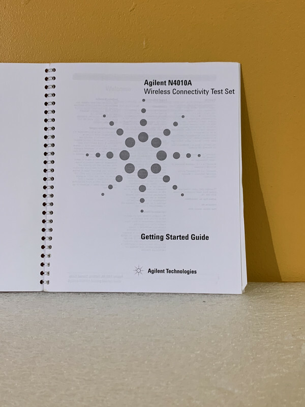 Agilent N4010A Wireless Connectivity Test Set Getting Started Guide | eBay