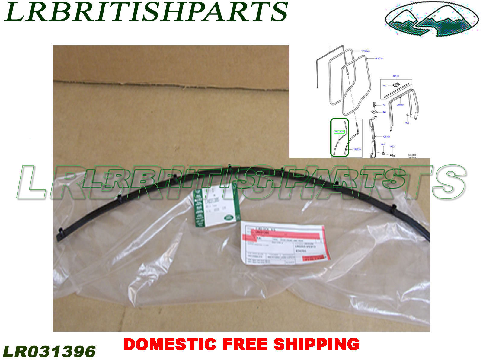 LAND ROVER DOOR WEATHERSTRIP RETAINER REAR CLIP RANGE ROVER 03-12 LH ...