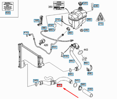 NEW MERCEDES-BENZ E W211 RADIATOR BOTTOM HOSE A2115010682 OEM NO DUTY ...