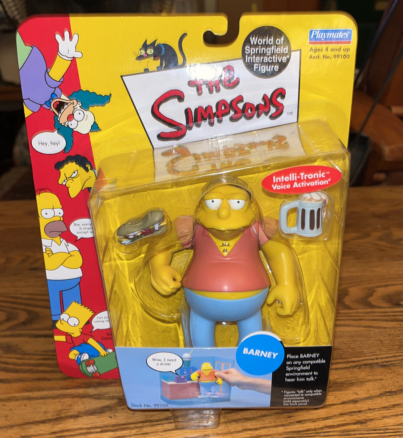 The Simpsons World of Springfield Barney Figure Series 1 Playmates 2000 ...