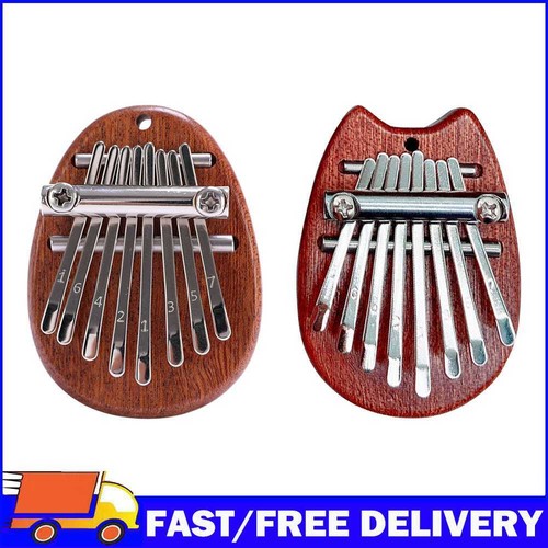 Wooden Finger Harp Thumb Piano 8 Keys Mini Kalimba Gift for Kids Adult ...