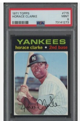 1971 Topps Horace Clarke #715 SP Short Print PSA 9 MINT 1 Of 4 None ...