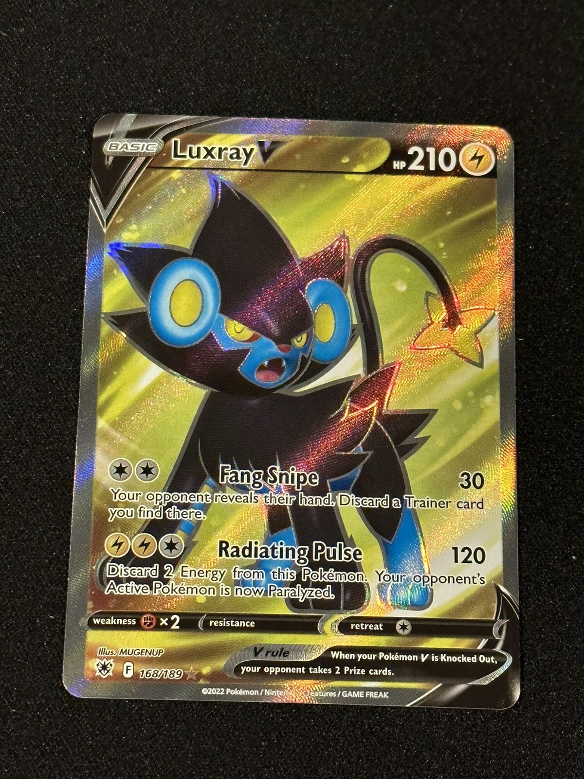 Pokemon Luxray V 168/189 Astral Radiance Full Art Holo Rare (EX/NM ...