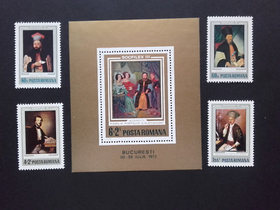 1973 - Romania - Philatelic Exhibition - Socfilex III,Mi.3129 - 3132 ...