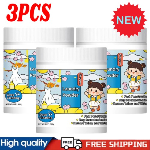 3X 500g Oxygen Laundry Powder, Powerful Detergent ForRemoving ...